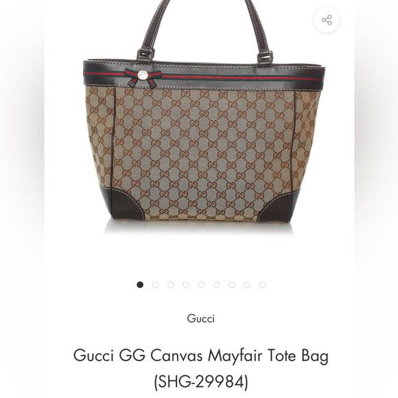 Gucci | Bags | Gucci Gg Canvas Mayfair Tote Bag Shg29984 | Poshmark